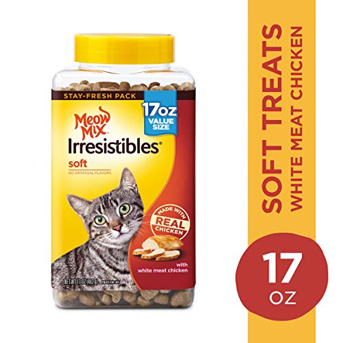 Meow Mix Irresistibles Soft Cat Treats with White Meat Chicken, 17 oz