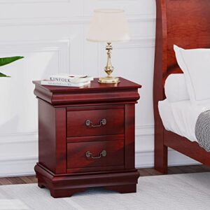 acme furniture louis philippe nightstand, cherry, one size