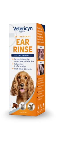 Vetericyn Plus Dog Ear Rinse | Dog Ear Cleaner to Soothe and Relieve Itchy Ears, Safe for Cat Ears, Rabbit Ears, and All Animal's Ear Problems. 3 ounces