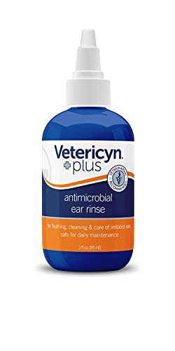 Vetericyn Plus Dog Ear Rinse | Dog Ear Cleaner to Soothe and Relieve Itchy Ears, Safe for Cat Ears, Rabbit Ears, and All Animal's Ear Problems. 3 ounces