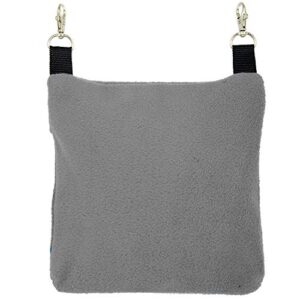 Exotic Nutrition Economy Carry Pouch (Grey) - Fleece Bonding Pouch - for Sugar Gliders, Marmosets, Squirrels, Degus, Hamsters, & Other Small Pets