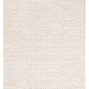 SAFAVIEH Natural Fiber Collection Accent Rug - 4' x 6', Bleach, Handmade Braided Woven Jute, Ideal for High Traffic Areas in Entryway, Living Room, Bedroom (NF212D)