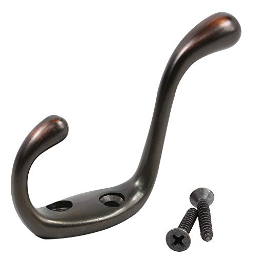 25 Pack Rok Hardware Heavy Duty Oil-Rubbed Bronze Home Wall Closet Towel Robe Coat Double Hook Hanger