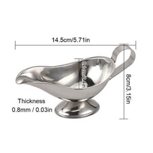 Stainless Steel 3 OZ Gravy Boat Juice Bucket Dish Roasting Sauce Dish 3 Pack