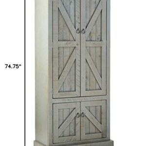 American Heartland Rustic Double Door Pantry, Rustic Dark Blue