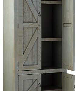 American Heartland Rustic Double Door Pantry, Rustic Dark Blue