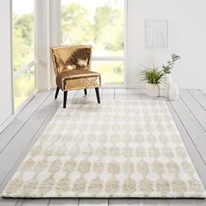 Novogratz by Momeni Novogratz Retro Collection Stockings Shag Area Rug, 5'0" x 7'6", Taupe