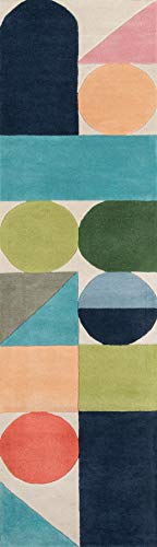 Novogratz Delmar Collection Wright Area Rug, Multicolor, 2'3" x 8'0" Runner, Size Mat for Living Room, Bedroom, Dining Room, Kitchen, Hallways, and Home Office