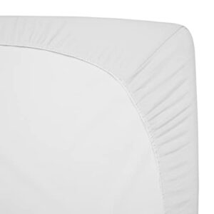 American Baby Company 2 Pack 100% Cotton Value Jersey Knit Fitted Crib Sheet for Standard Crib and Toddler Mattresses, White, for Boys and Girls