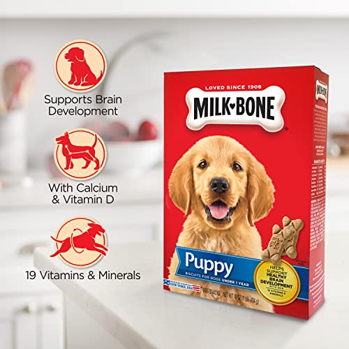 Milk-Bone Original Dog Treats Biscuits for Puppies, 16 Ounces (Pack of 6)