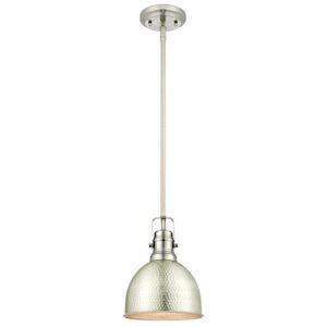 westinghouse lighting 6345500 one-light mini pendant hammered brushed nickel finish