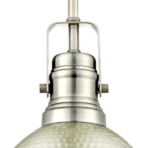 Westinghouse Lighting 6345500 One-Light Mini Pendant Hammered Brushed Nickel Finish