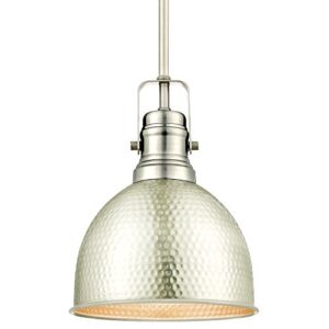 Westinghouse Lighting 6345500 One-Light Mini Pendant Hammered Brushed Nickel Finish