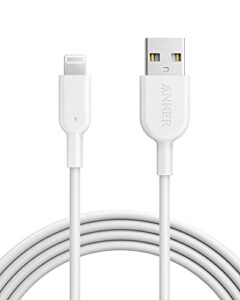 anker powerline ii lightning cable, [6ft mfi certified] usb charging/sync lightning cord compatible with iphone se 11 11 pro 11 pro max xs max xr x 8 7 6s 6 5, ipad and more