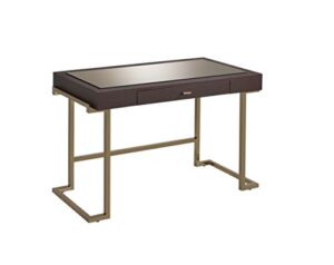 acme boice desk - 92336 - espresso pu & champagne