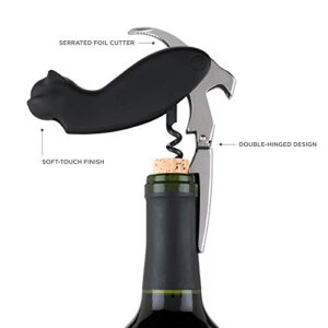 TrueZoo Allie Cat Double Hinged Corkscrew, Novelty Wine Key, Waiter’s Corkscrew Bottle Opener 4.25x2.5x1