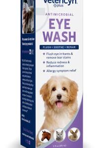 Vetericyn Plus Dog and Cat Eye Wash | Eye Drops for Dogs and Cats to Flush and Soothe Eye Irritations, Dog Tear Stain Cleaner, Safe for All Animals. 3 ounces