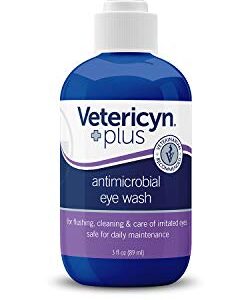 Vetericyn Plus Dog and Cat Eye Wash | Eye Drops for Dogs and Cats to Flush and Soothe Eye Irritations, Dog Tear Stain Cleaner, Safe for All Animals. 3 ounces