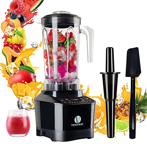 Ventray Blender Smoothie Maker 1500W 68 Oz Blender for Shakes and Smoothies Countertop Blender for Kitchen Professional Blender and Food Processor Combo with 6 Speed Settings 5 Programs