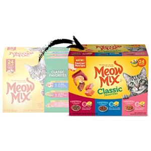 Meow Mix Classic Favorites Wet Cat Food, Variety Pack, 2.75 Ounce Cup (Pack of 48)