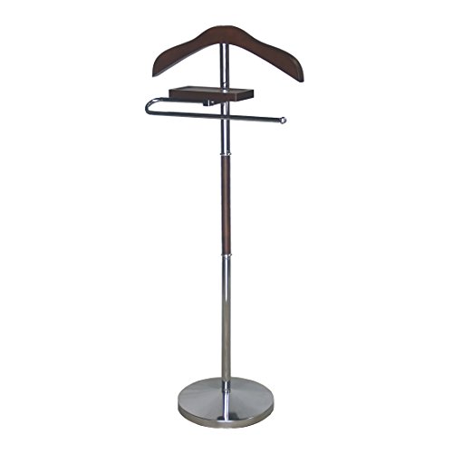 Proman Products VL17017 Hanger, Tray & Trouser Bar, Brown Valet, Light Walnut