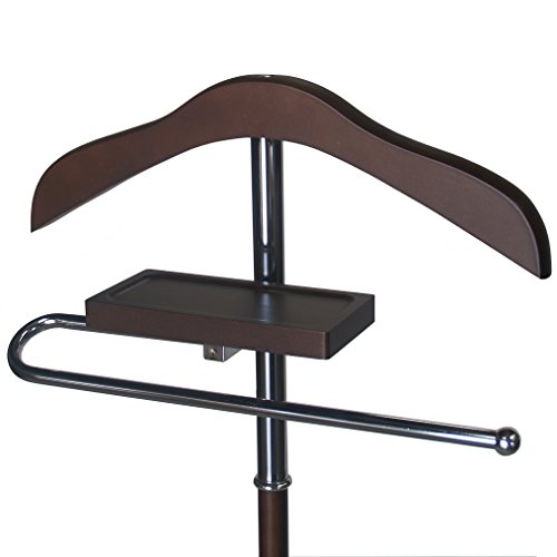 Proman Products VL17017 Hanger, Tray & Trouser Bar, Brown Valet, Light Walnut