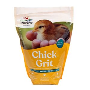 manna pro chick grit | digestive supplement for young poultry and bantam breed | probiotics to support digestion | no artificial ingredients or preservatives | insoluble crushed granite | 5 pounds