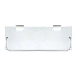 MODONA Glass Wall Shelf with Rail – Polished Chrome – 5 Year Warrantee