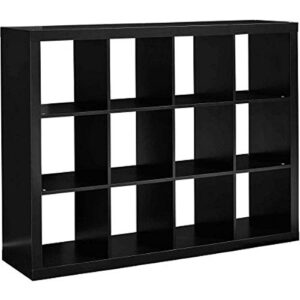 better homes and gardens 12-cube organizer (12-cube, solid black)