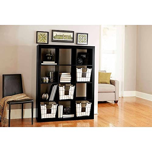 Better Homes and Gardens 12-Cube Organizer (12-Cube, Solid Black)