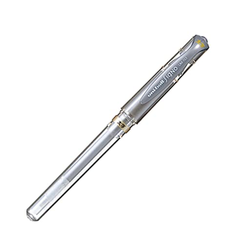 Uni-Ball Signo UM-153 Broad Point Gel Impact Pen, 1.0mm, White/Gold/Silver, 3 pens each/Total 9 pens (Japan Import)