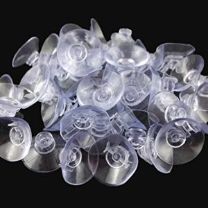 HONBAY 50pcs 20mm Diameter Mini Clear Plastic Suction Cup Without Hooks