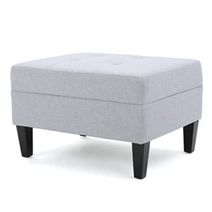 christopher knight home zahra ottoman, light grey