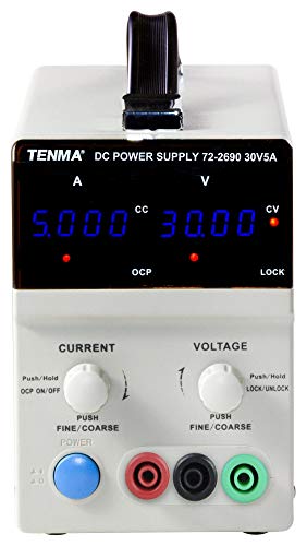 Bench Power Supply, Single, Adjustable, 1 Output, 0 V, 30 V, 0 A, 5 A