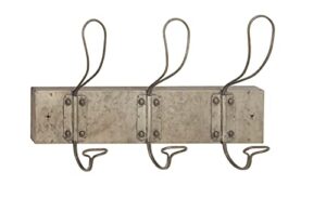 deco 79 wall hook, 18" l x 4" w x 11" h, grey