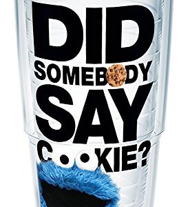 Tervis Sesame Street Made in USA Double Walled Insulated Tumbler Travel Cup Keeps Drinks Cold & Hot, 24oz, Did Somebody Say Cookie