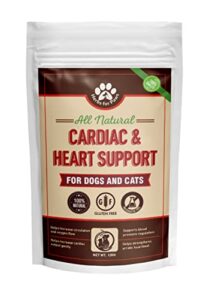 dog cardio strength heart murmur hawthorn supplement powder, hawthorne for dogs vitamins for pet heart health| made in usa - 4.0 oz