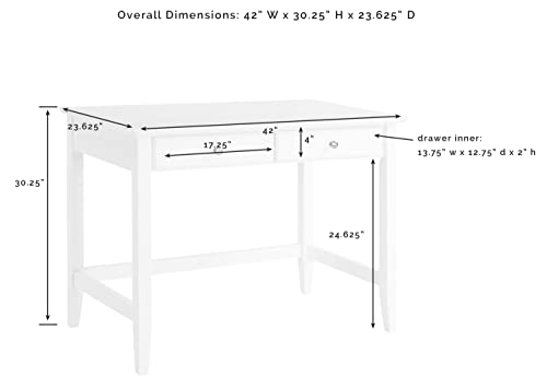 Crosley Furniture Campbell Writing Desk - White