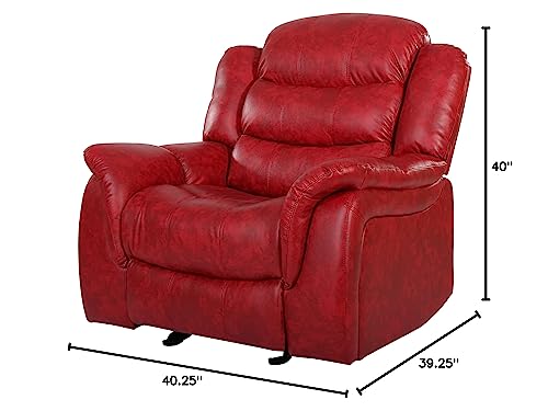 Christopher Knight Home Hawthorne Glider Recliner, Leather, Oxblood Red