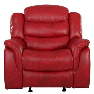 Christopher Knight Home Hawthorne Glider Recliner, Leather, Oxblood Red