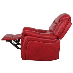 Christopher Knight Home Hawthorne Glider Recliner, Leather, Oxblood Red