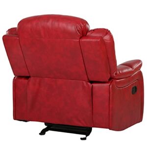 Christopher Knight Home Hawthorne Glider Recliner, Leather, Oxblood Red