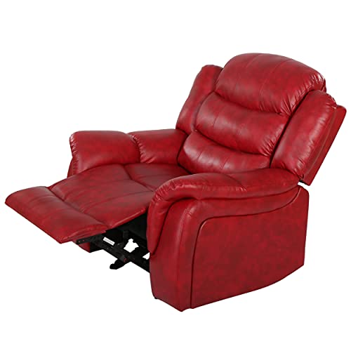 Christopher Knight Home Hawthorne Glider Recliner, Leather, Oxblood Red