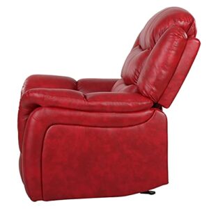 Christopher Knight Home Hawthorne Glider Recliner, Leather, Oxblood Red