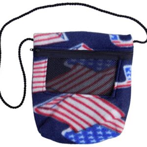 Bonding Carry Pouch (American Flag) for Sugar Gliders and Small Pets