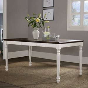 Crosley Furniture Shelby Dining Table, Expandable, Distressed White