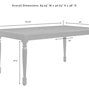 Crosley Furniture Shelby Dining Table, Expandable, Distressed White