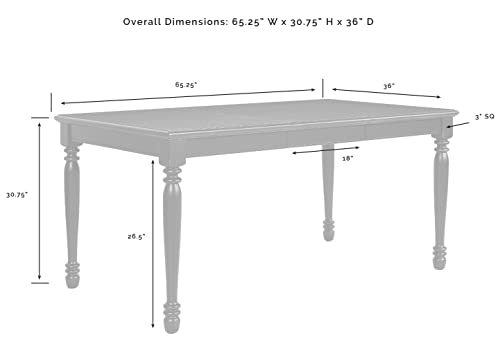 Crosley Furniture Shelby Dining Table, Expandable, Distressed White