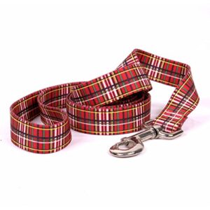 yellow dog design standard lead, tartan red, 1" x 60" (5 ft.)