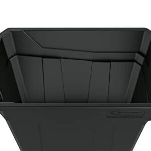 Suncast Commercial 23-Gallon Narrow Trash Can without Handles - Durable Garbage Can, Black